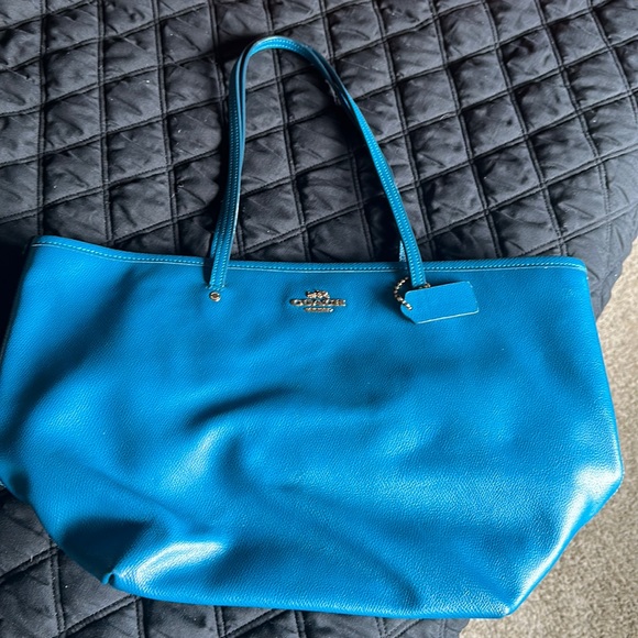 Coach | Bags | Coach Carry All Purse In Teal | Poshmark